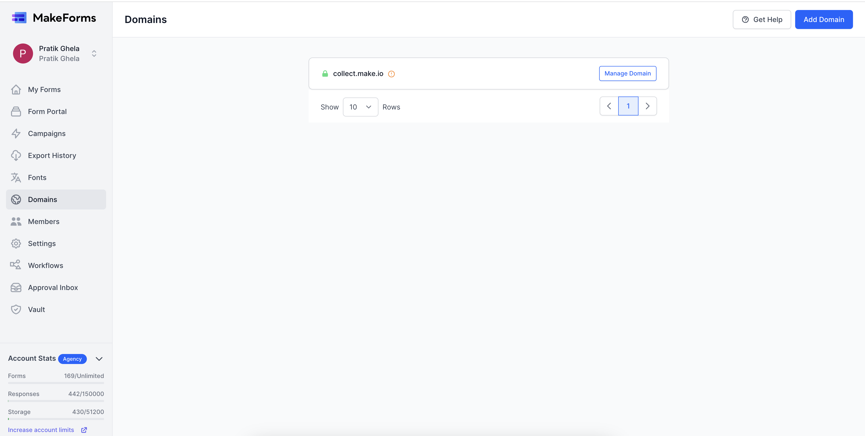 How to setup custom domains - MakeForms
